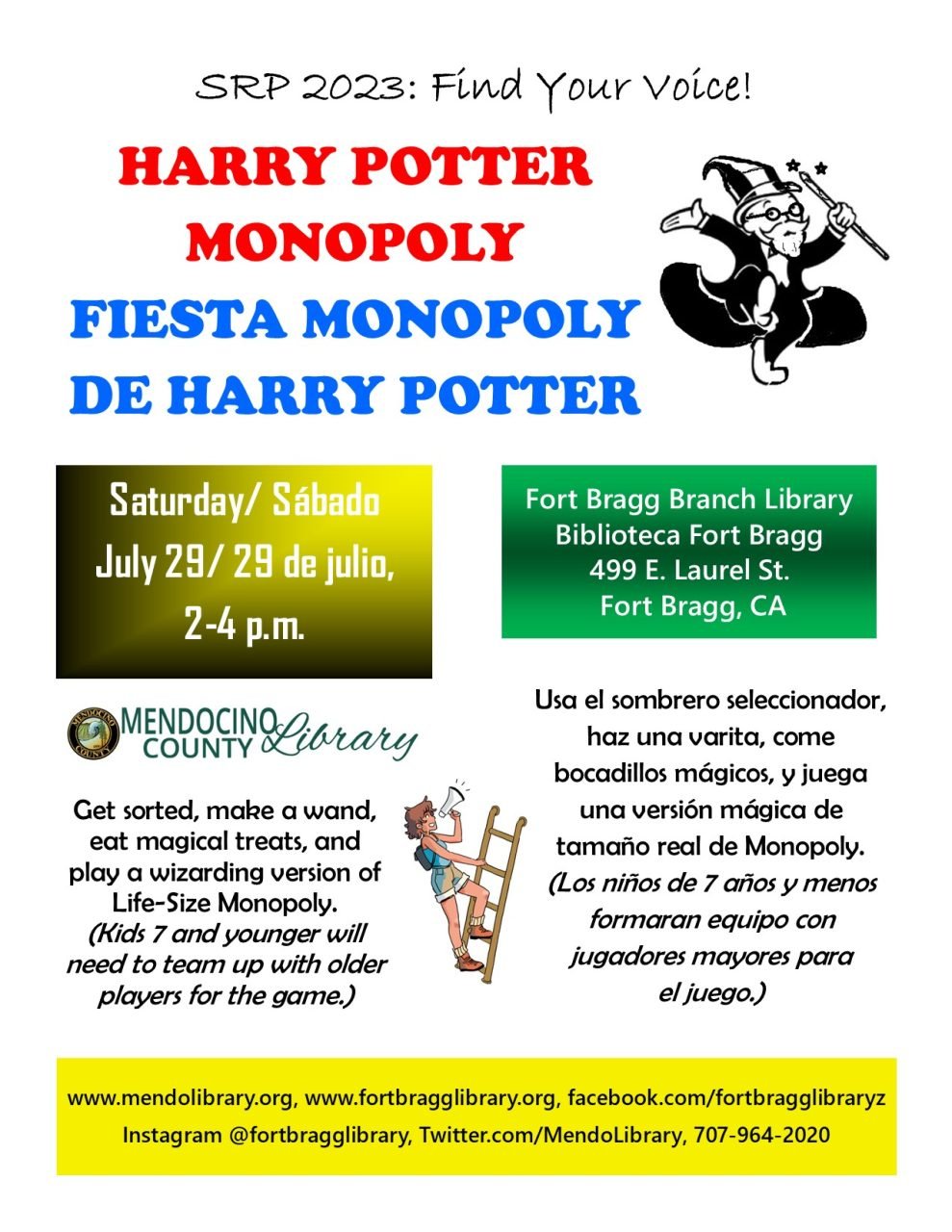 Harry Potter Monopoly Party - Fort Bragg Library