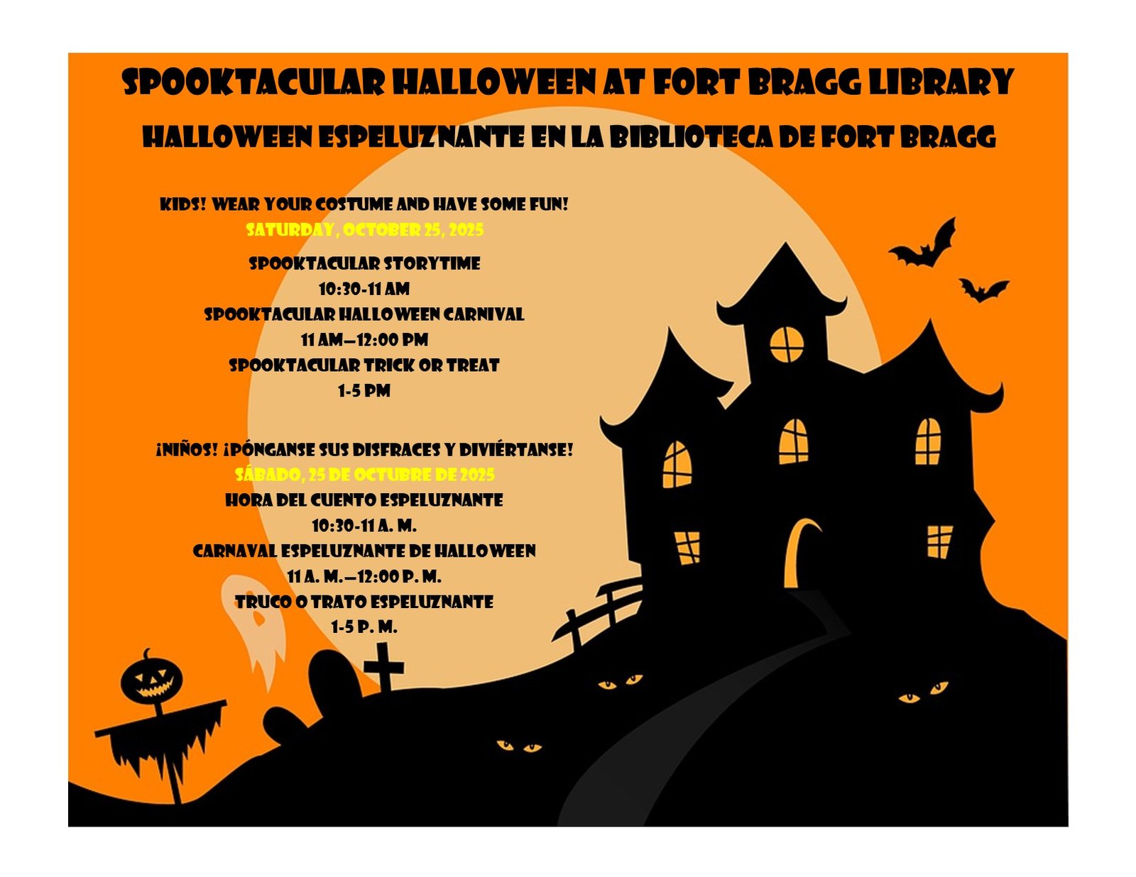 SPOOKTACULAR HALLOWEEN - Fort Bragg Library